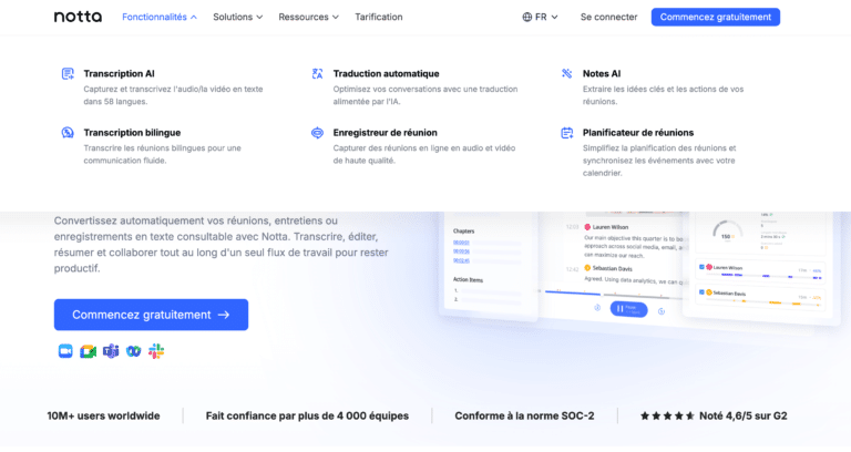 Notta AI : transcrivez, résumez et analysez vos réunions en un clic | VKWeb